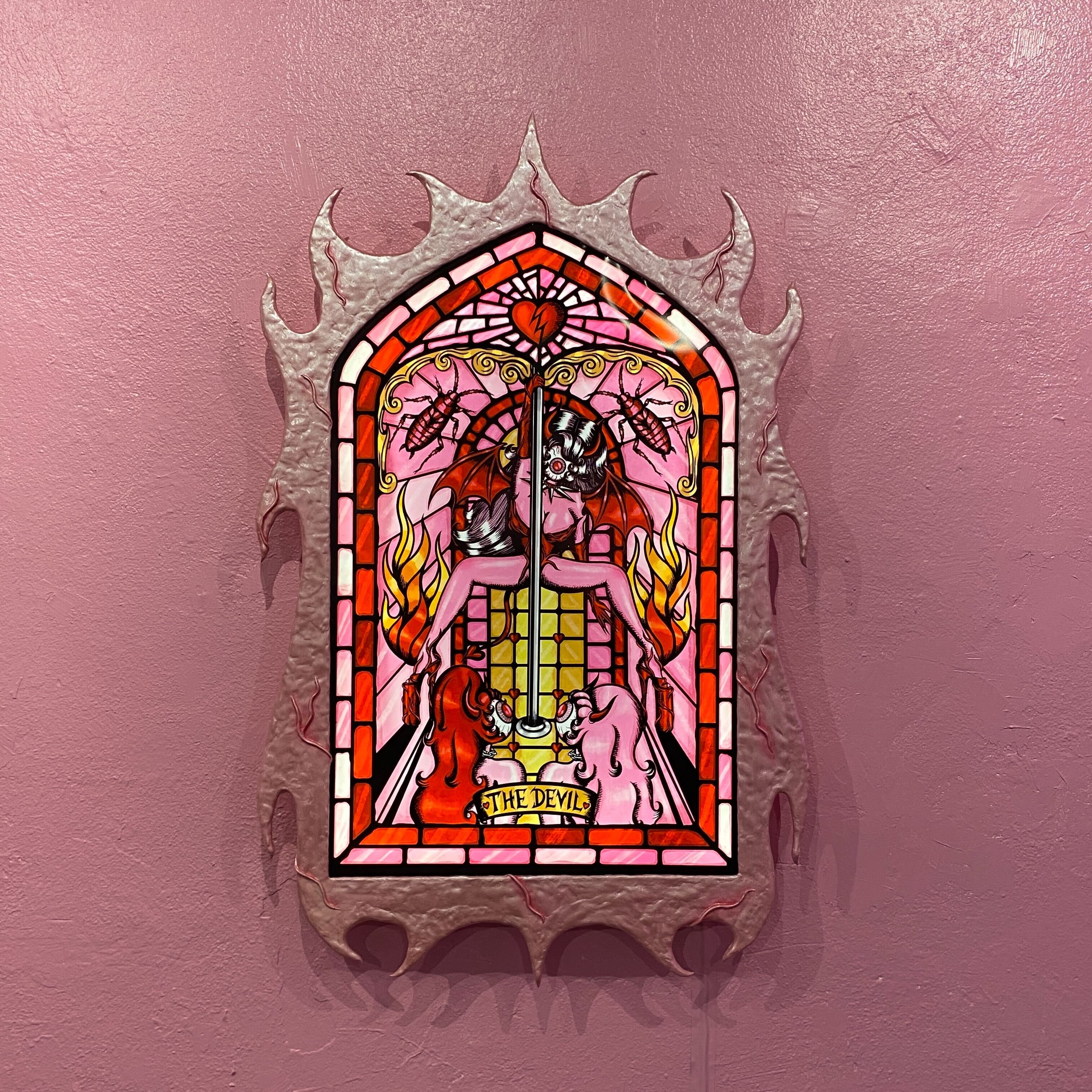 The Devil Stained Glass – Superchief Gallery