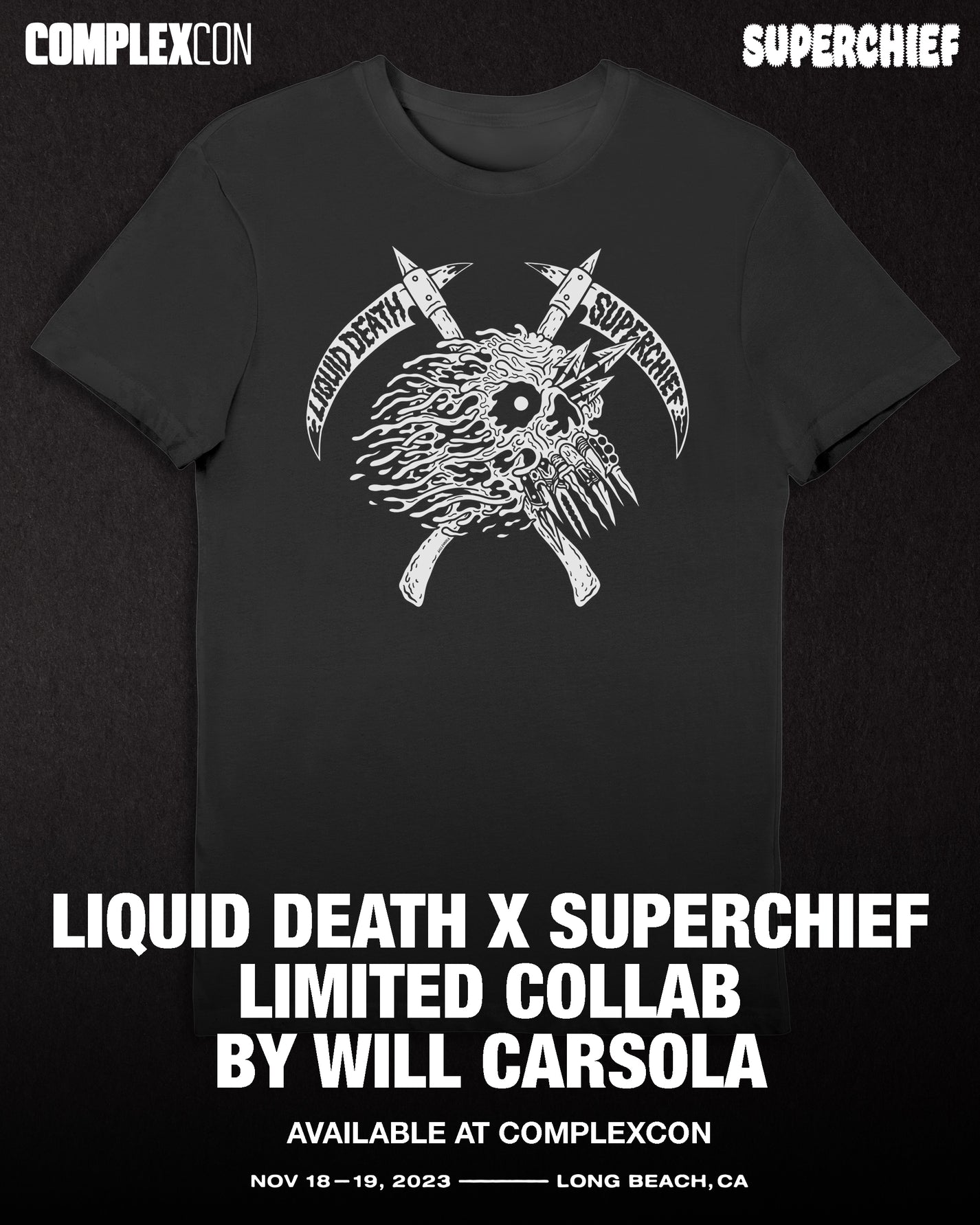 Liquid Death x Superchief by Will Carsola TSHIRT – Superchief Gallery